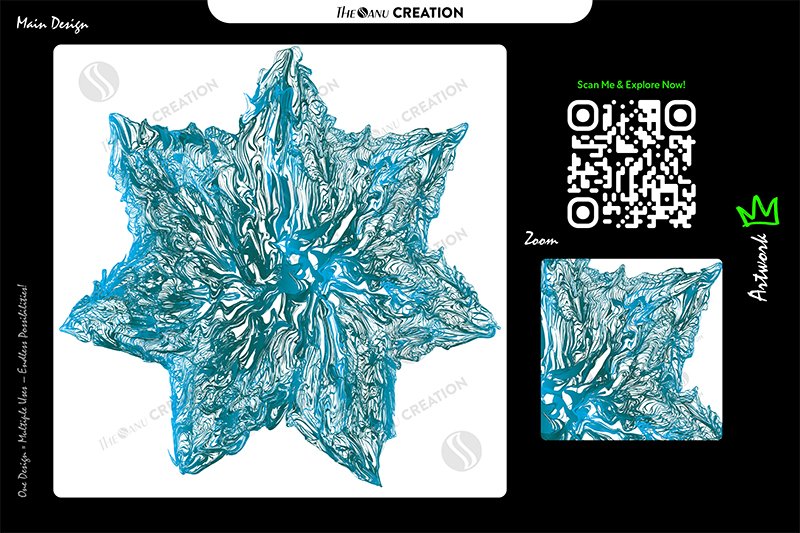 Fractal Ice Bloom – Mesmerizing Abstract Starburst Vector Art – The ...